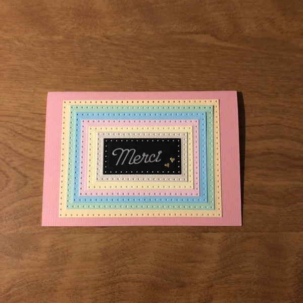 Merci, Fait Main Carte Française, Handmade French Thank You Card, Choi ...