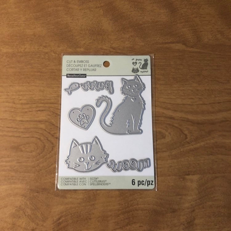 Recollections, Cat 6 Piece Dies Cut and Emboss Die Set, For Cardmaking ...