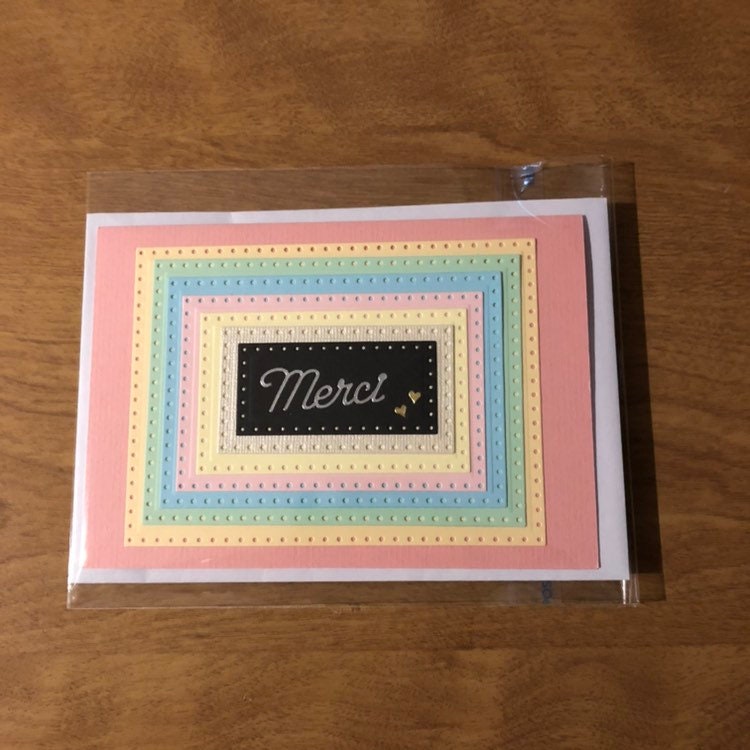 Merci, Fait Main Carte Française, Handmade French Thank You Card, Choi ...