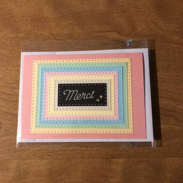 Merci, Fait Main Carte Française, Handmade French Thank You Card, Choi ...