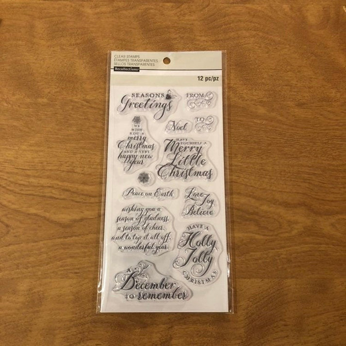 Recollections Christmas Clear Stamps 12 Piece Set – NGB Crafts and Supplies